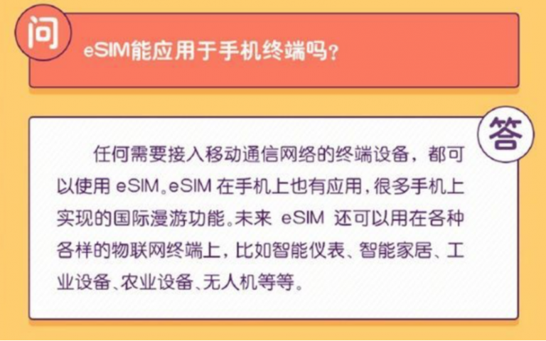 接地气解说SIM、USIM、eSIM卡的区别